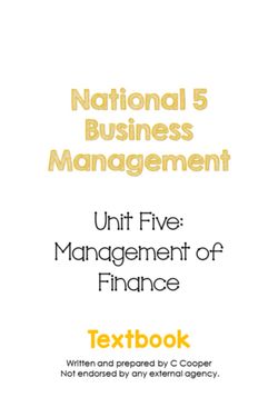 Book Creator | N5 BM Management of Finance Textbook