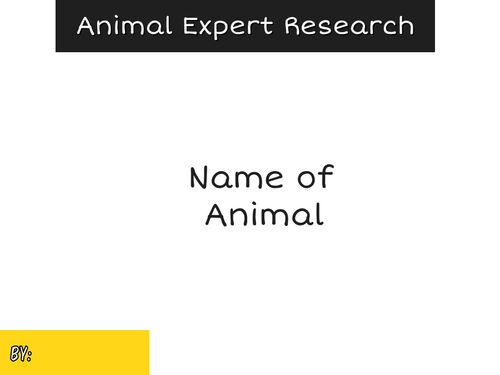 Book Creator | Animal Expert Research Template