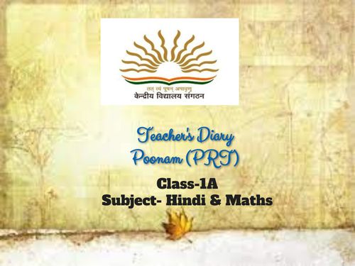 Book Creator | TEACHER,S DIARY CLASS-1 2021-22