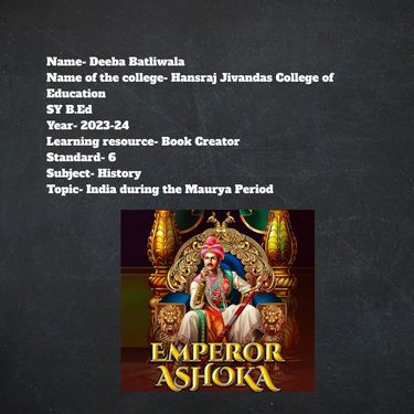 Book Creator | India During the Maurya Period