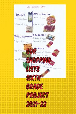 Book Creator | Our Shopping Lists 6th Grade Project 2021-22