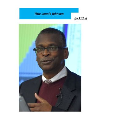 Book Creator | Lonnie Johnson