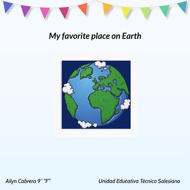 Book Creator | My favorite place on Earth