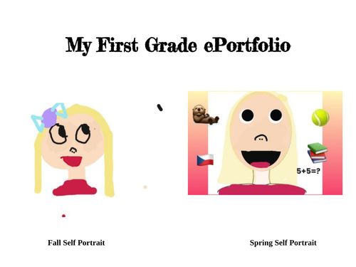 Book Creator | First grade portfolio template