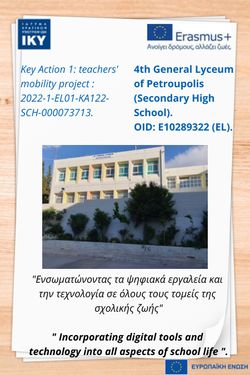 Book Creator | ERASMUS+, "4th GENERAL LYCEUM OF PETROUPOLIS".