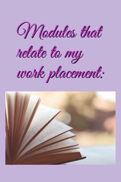 Book Creator | Modules that relate to my work placement