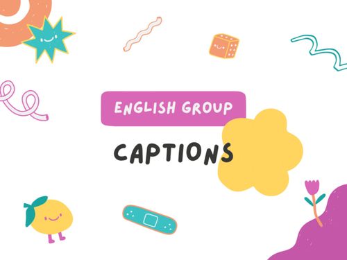 Book Creator | English Captions Task