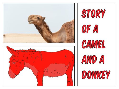 Book Creator | THE STORY A CAMEL AND A DONKEY