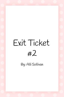 Book Creator | Exit Ticket #2
