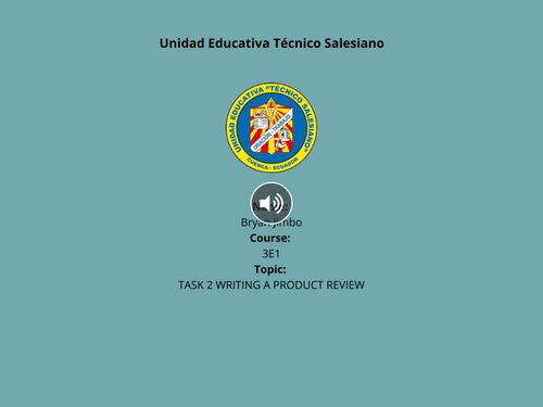 Book Creator | TASK 2 WRITING A PRODUCT REVIEW