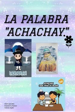 Book Creator | La palabra "Achachay"