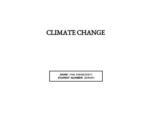 Book Creator | CLIMATE CHANGE