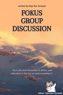 Book Creator | Focus Group Discussion
