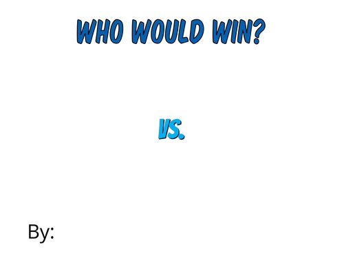 Book Creator | Who Would Win?