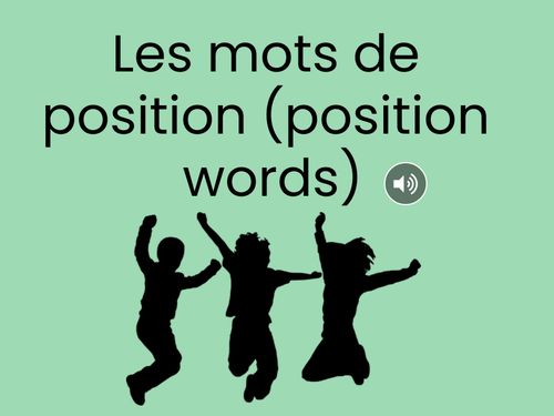 Book Creator | Les mots de position