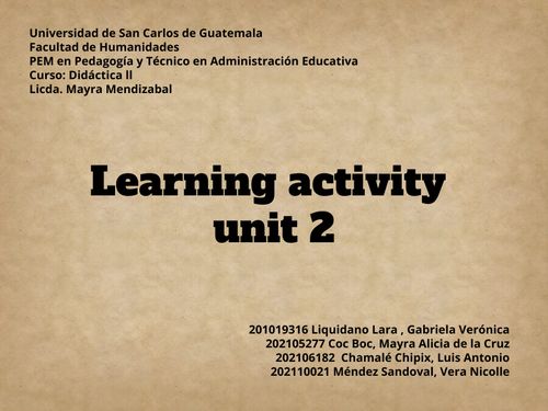 Book Creator | Learning activity unit 2