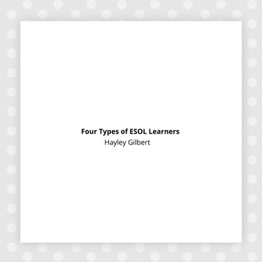 Book Creator | Four Types of ESOL Learners