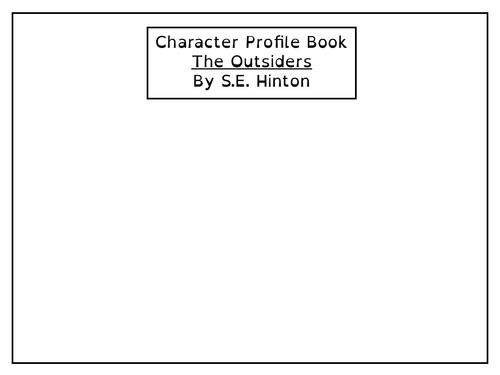 Book Creator | Character Profile Book -- The Outsiders