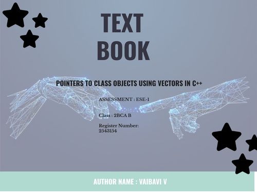 Book Creator | Pointers to Class Objects Using Vectors