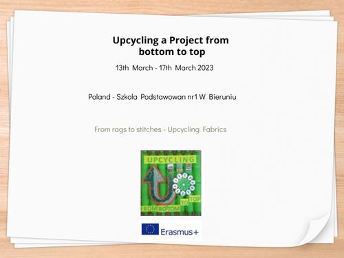 Book Creator | Upcycling - A project from bottom to top