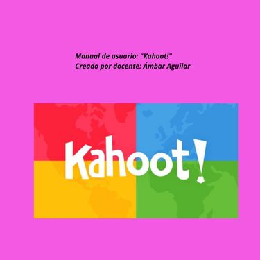 Book Creator | Manual de usuario "Kahoot!"