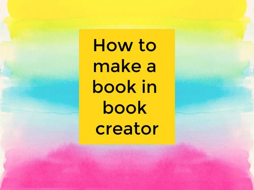 Book Creator | How to make a book in book creator