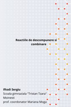 Book Creator | Reactiile de descompunere si combinare