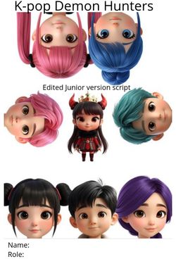 Book Creator | K-pop demon hunters edited version junior script