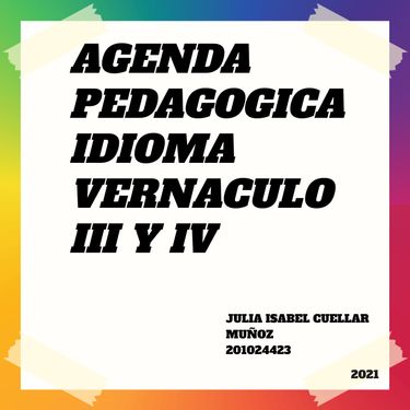 Book Creator | AGENDA PEDAGOGICA IDIOMA VERNACULO