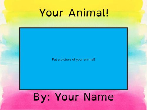 Book Creator | Animal Book Template
