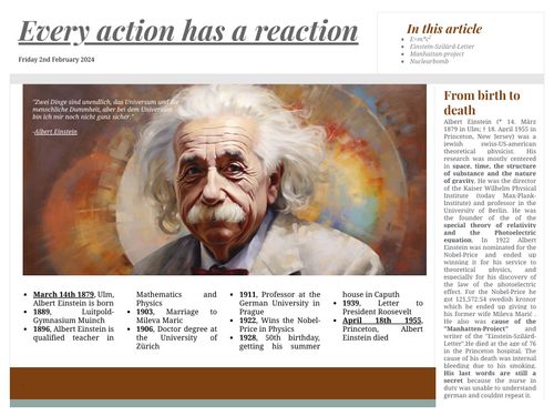 Book Creator | Every action has a reaction