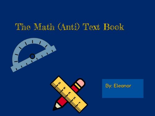 Book Creator | Math Anti-Text Book