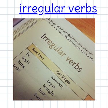 Book Creator | Irregular Verbs