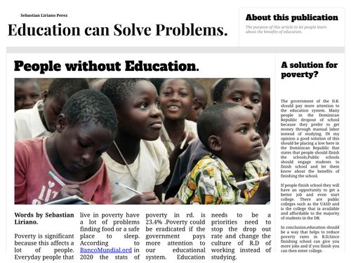 Book Creator | How Education Can Be a Way to Solve Poverty