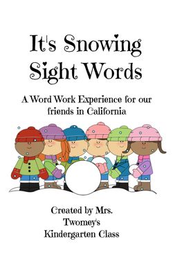 Book Creator | It's Snowing Sight Words