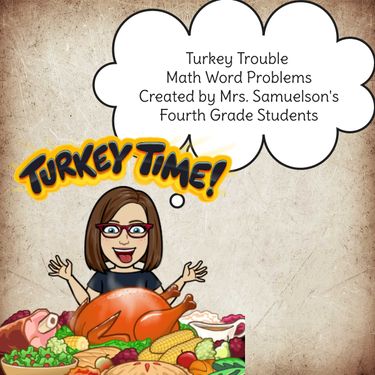 Book Creator | Turkey Time Math Word Problems