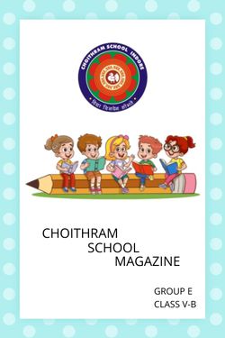 Book Creator | CHOITHRAM SCHOOL MAGAZINE ,CLASS V-B ,GROUP E