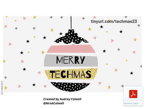 Book Creator | Techmas 2023 ~ Created by Audrey Colwell @MrsAColwell
