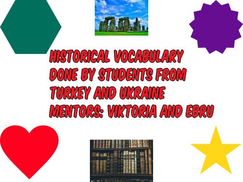 Book Creator | HISTORICAL VOCABULARY