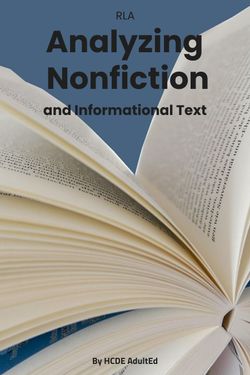 Book Creator | Analyzing Nonfiction and Informational Text
