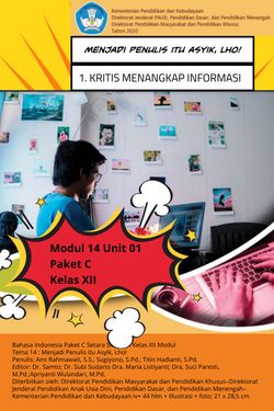 Book Creator | Modul 14 Bahasa Indonesia Paket C Klas XII. Unit 1