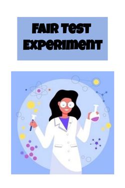 Book Creator | Fair Test Experiment