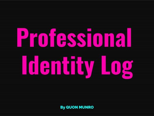 Book Creator | Professional Identity Log