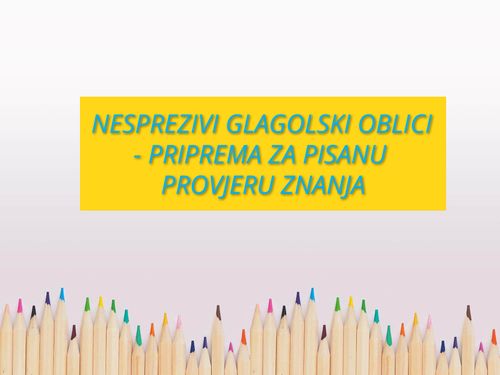 Book Creator | Nesprezivi glagolski oblici, 6. razred