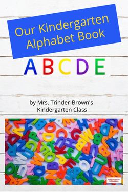 Book Creator | Our Kindergarten Alphabet Book