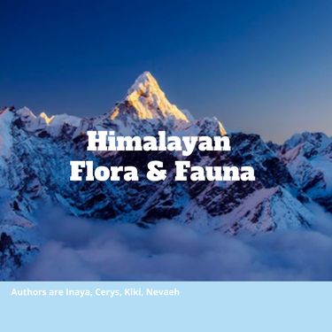 Book Creator | Himalayan Flora & Fauna