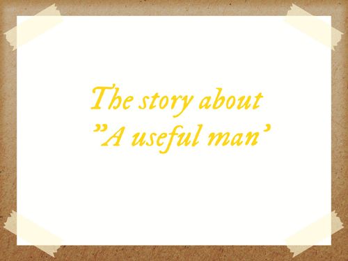 Book Creator | A useful man