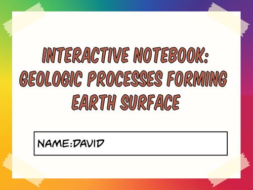 Book Creator | (David) Interactive Workbook- Geologic Processes