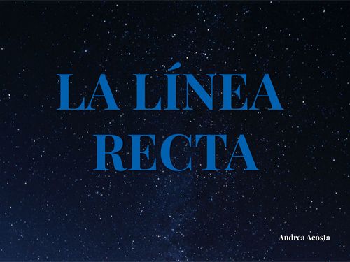 Book Creator | La línea recta