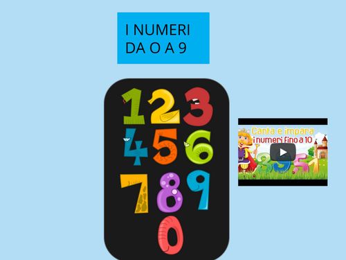 Book Creator | I NUMERI DA O A 9